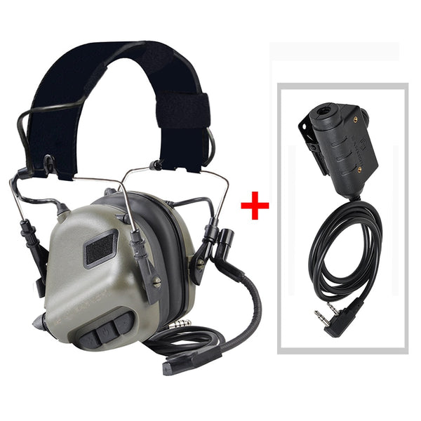 EARMOR M32 MOD4 Tactical Headset & M51 PTT Adapter Set Tactical Commun ...